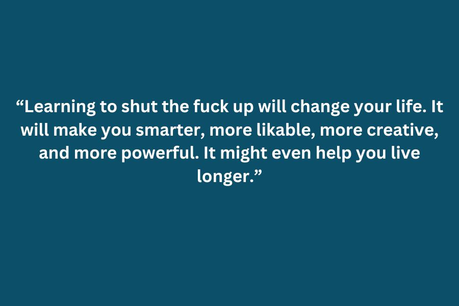 The Non-Obvious Book of the Week: STFU - The Power of Keeping Your ...